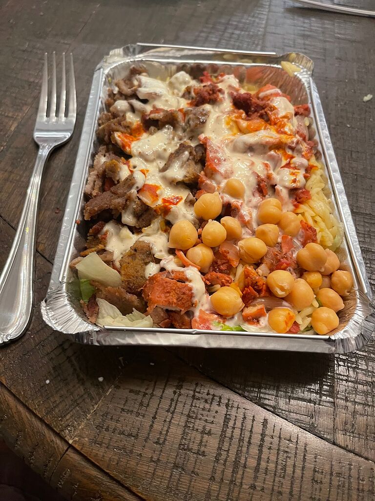 if you prick me, do I not bleed white sauce? Medo Halal Cart, UES - New ...