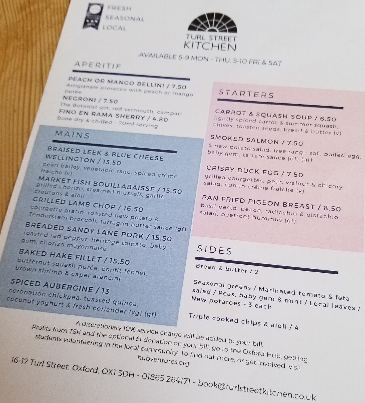 (Oxford) Turl St Kitchen, No. 1.Ship St (Ground Floor brasserie) - U.K ...
